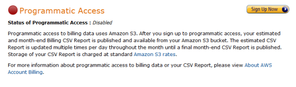 AWS Programmatic Billing Access