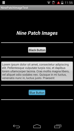 Working with 9 patch images for Android