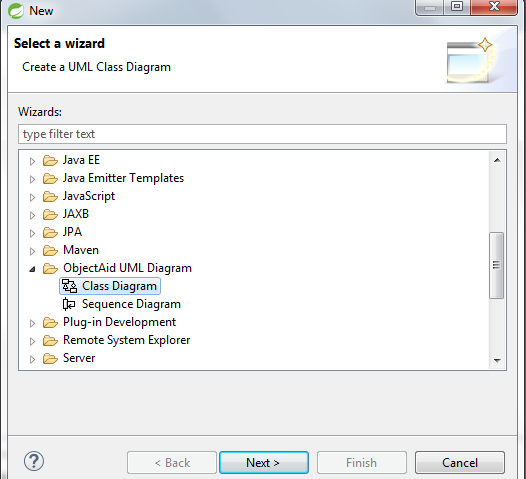 The ObjectAid UML Explorer for STS/Eclipse