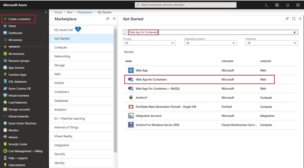 Containerized Magento Application Deployed on Azure Web App for Containers