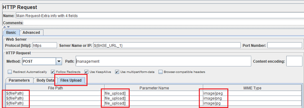 How to upload images in JMeter?