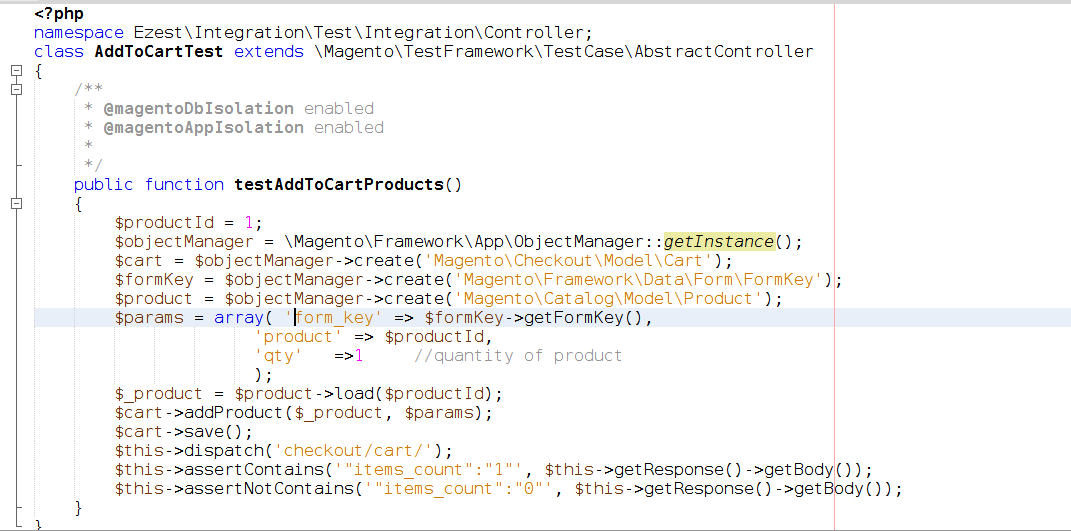 Magento 2- Integration tests with PHP unit