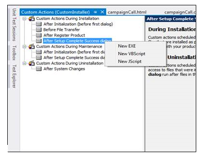 Pass command line arguments from InstallShield/MSI installer to custom ...