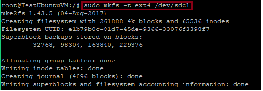 How to create, attach, and mount a disk to Linux VM (Microsoft Azure)