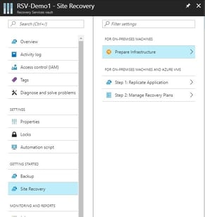 Azure Site Recovery (in Preview for Azure to Azure)